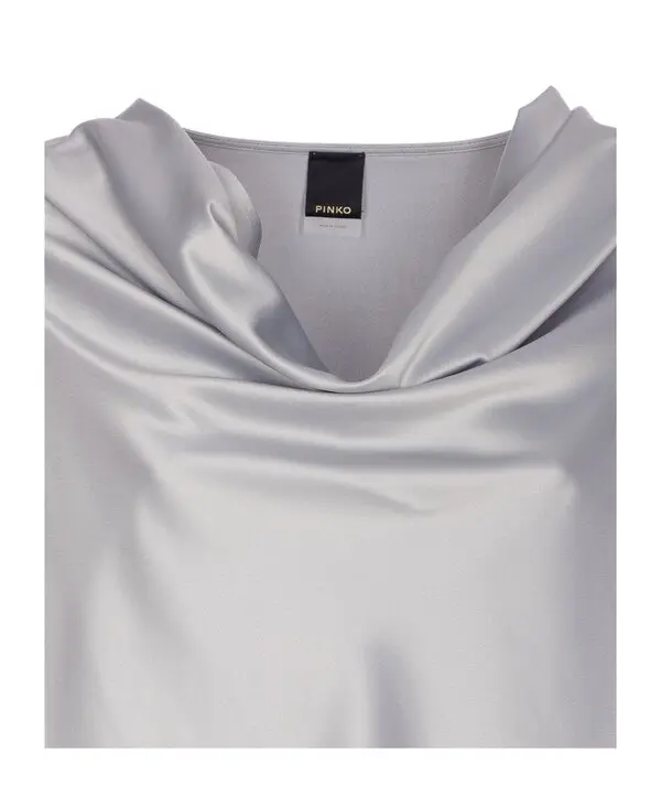 Pinko Long-sleeved Satin Shirt With Button Cuffs