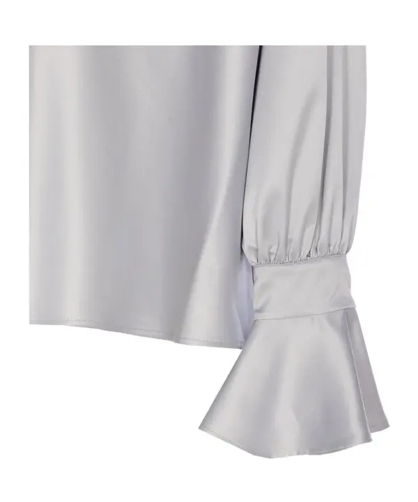 Pinko Long-sleeved Satin Shirt With Button Cuffs