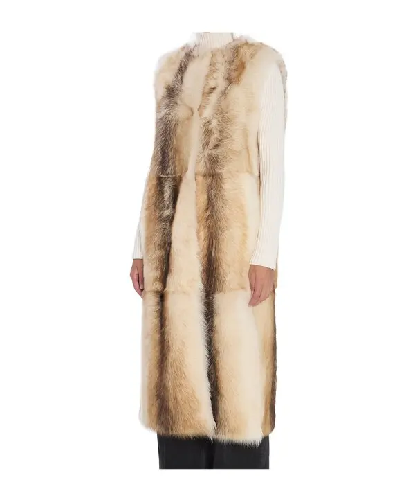 YVES SALOMON Long Fur Vest