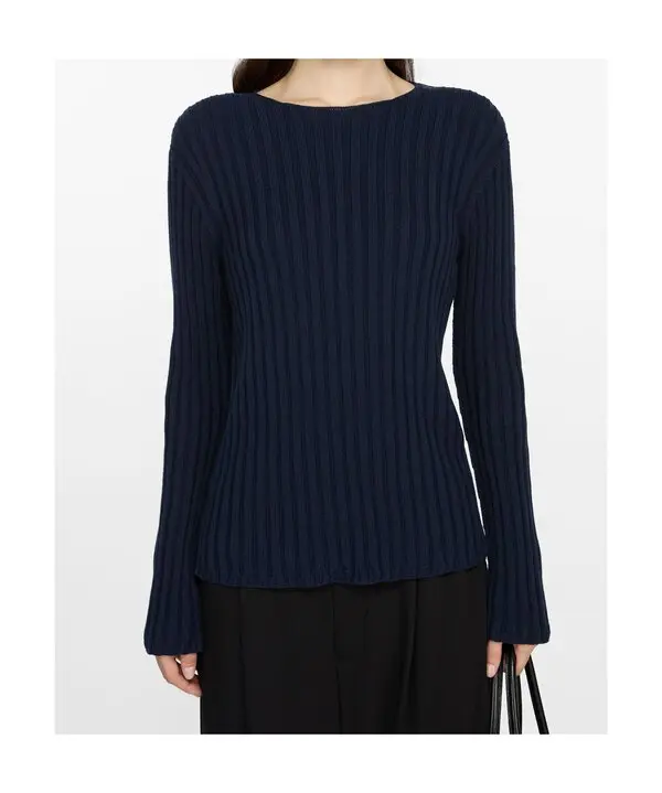 Acne Studios Ribbed Knit Jumper With Round Neck
