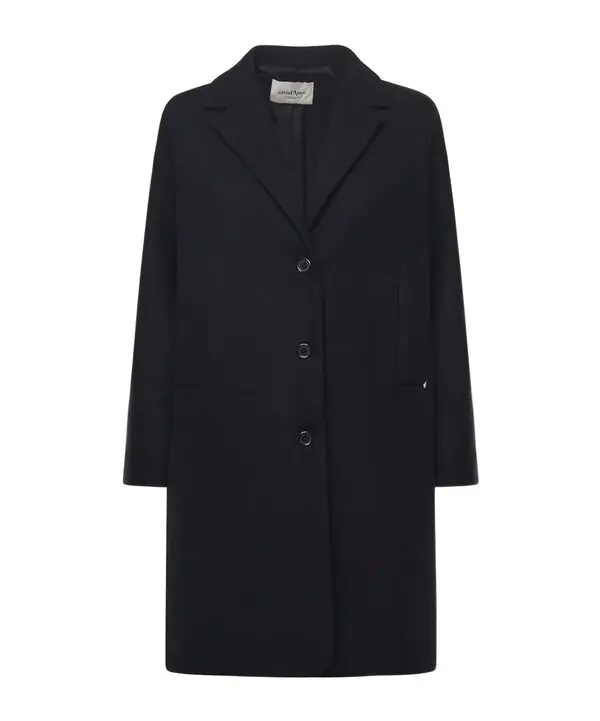 OTTOD'AME Oversized Lapel Coat - Black