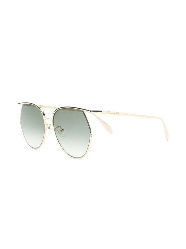 Alexander McQueen Gold Tone Sunglasses