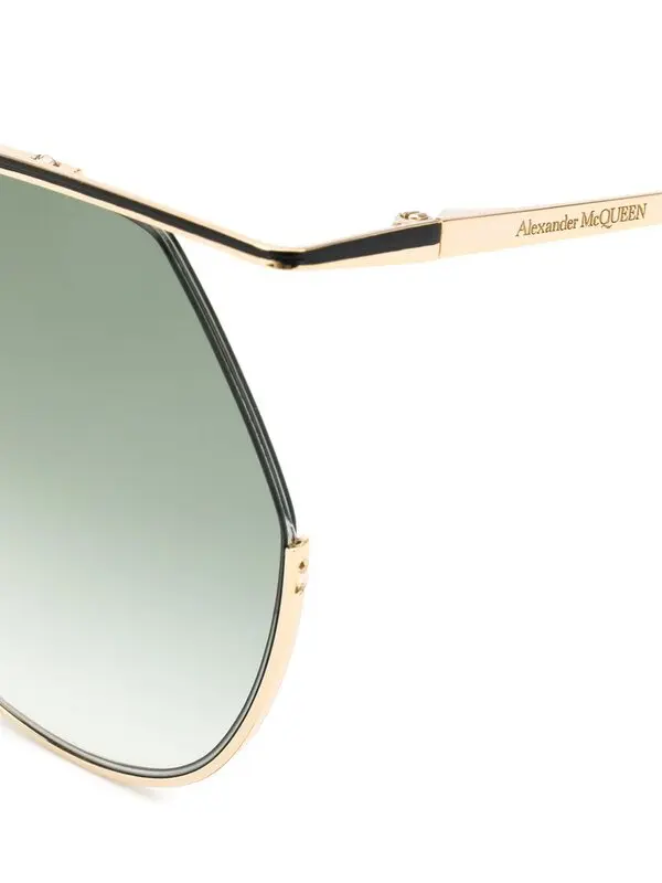 Alexander McQueen Gold Tone Sunglasses
