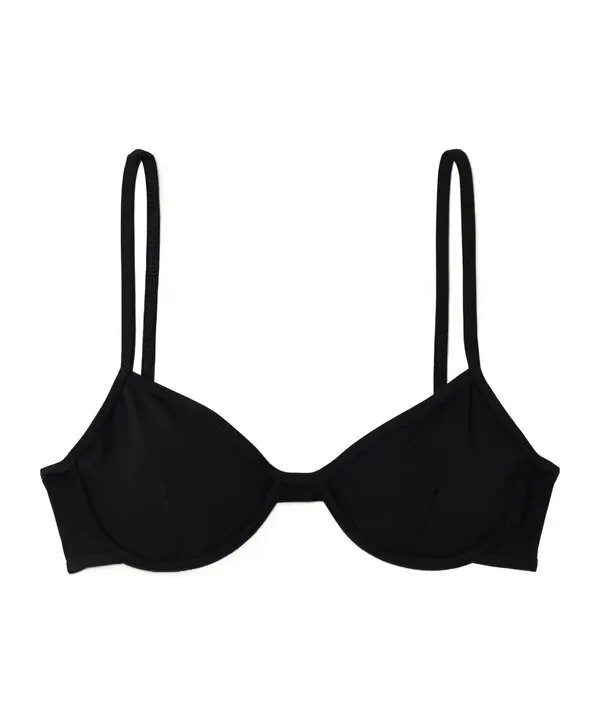 TOTEME Underwire Half-cup Bikini Top - Black