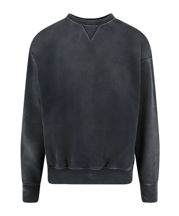MAISON MARGIELA Long-sleeved Crewneck Sweatshirt - Black