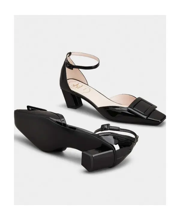 ROGER VIVIER Belle Vivier Ankle Strap Pumps - Black