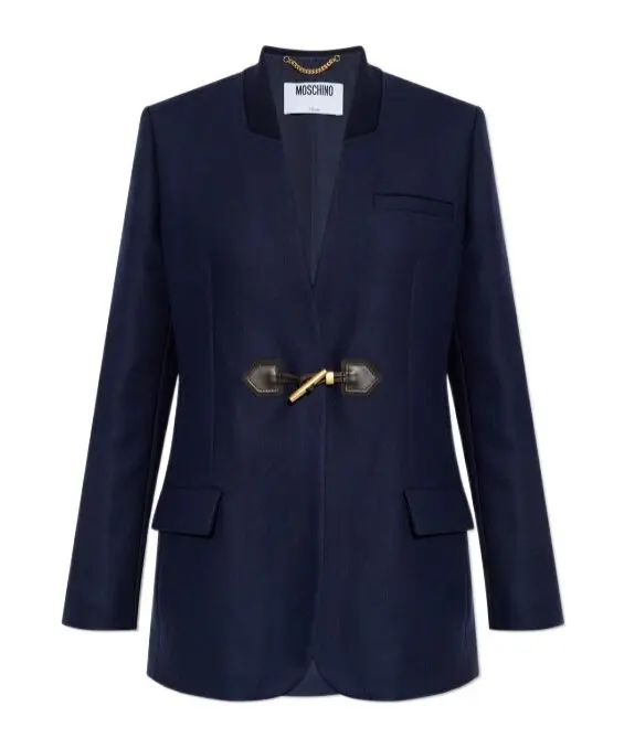 Moschino Elbow-patch Blazer - Navy