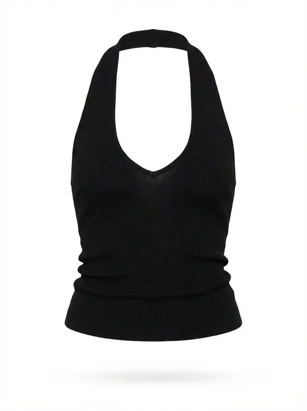 AYA MUSE Ribbed Knit Halter Top