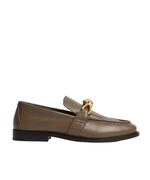 Bottega Veneta Astaire Loafers With Knot Detailing - Pine Cones