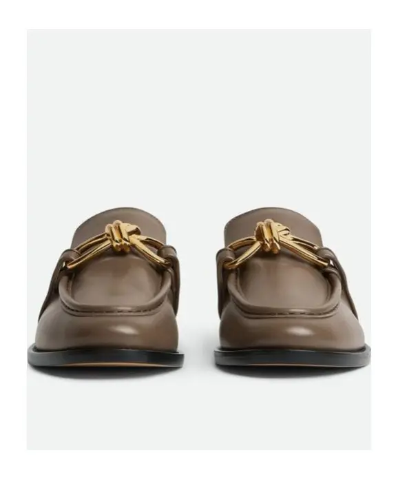 Bottega Veneta Astaire Loafers With Knot Detailing - Pine Cones