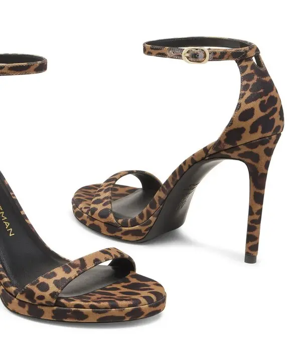 STUART WEITZMAN Nudist Platform Stiletto Sandals - Leopard
