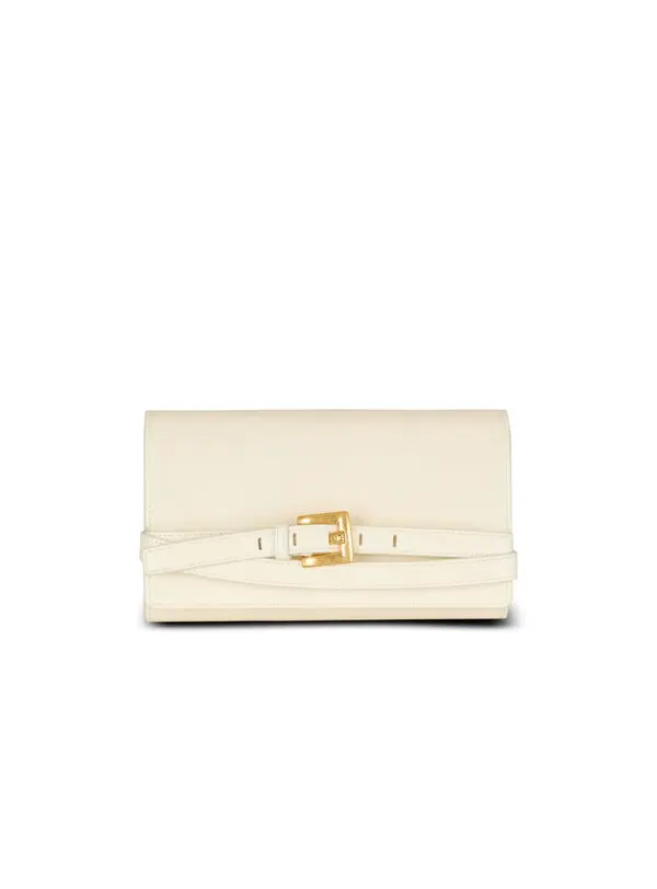 Balmain Shuffle Chain Crinkled Effect Wallet - White