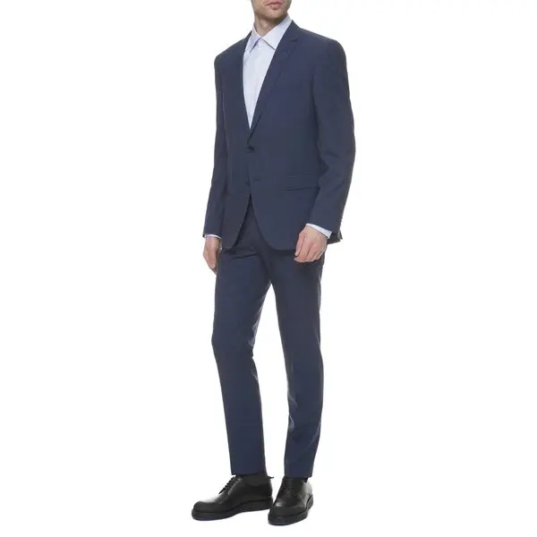 Hugo Boss Long-sleeved Top, Belt Loop, Pants, Suit Set - Blue