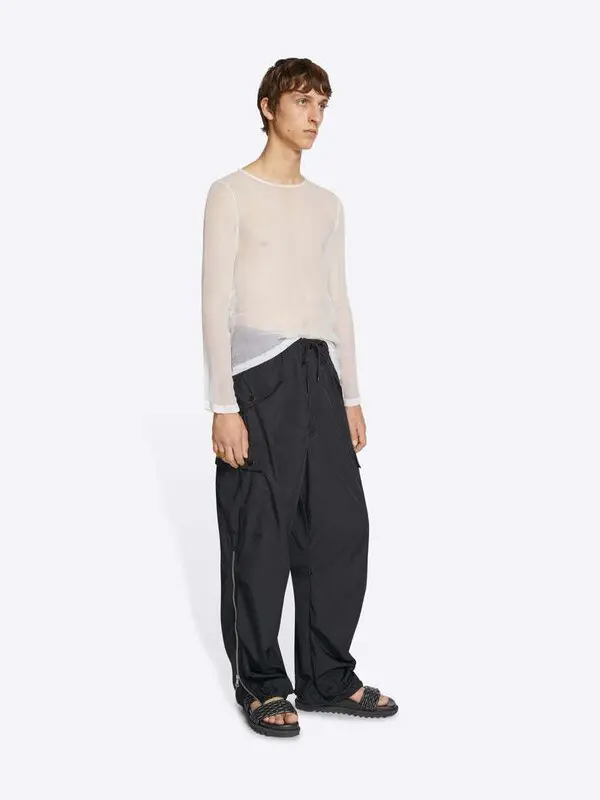 Dries Van Noten Water Repellent Drawstring Cargo Trousers