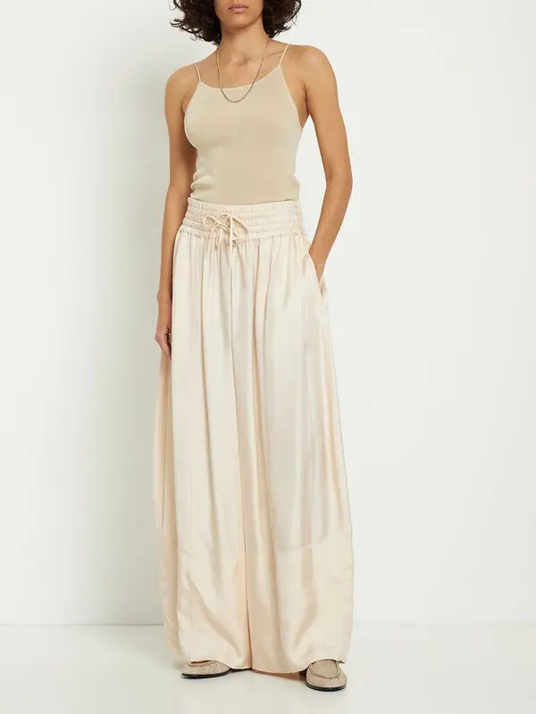 JIL SANDER Wide Leg Drawstring Pants