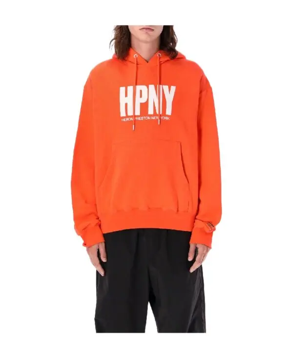 Heron Preston Logo Printed Drawstring Hoodie