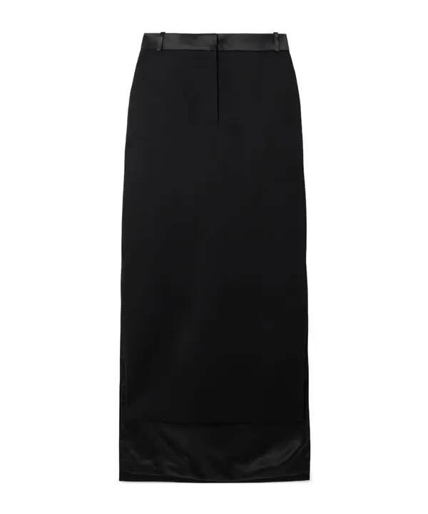 LANVIN Asymmetric Wool And Satin Skirt