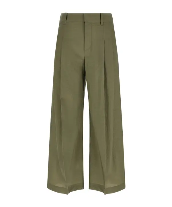 Brunello Cucinelli Pleated Wide-leg Trousers - Green