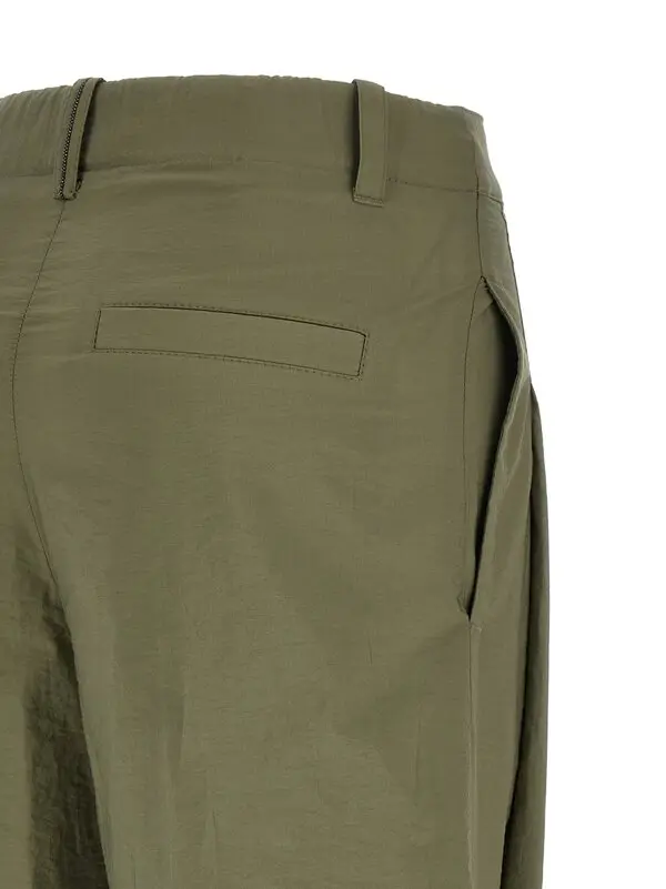 Brunello Cucinelli Pleated Wide-leg Trousers - Green