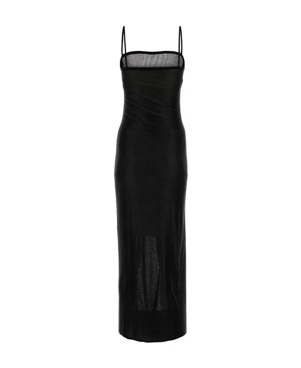 Alexander Wang Straight-neck Sequined Gown