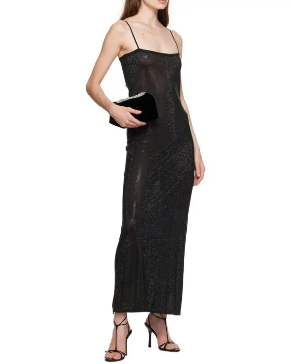 Alexander Wang Straight-neck Sequined Gown