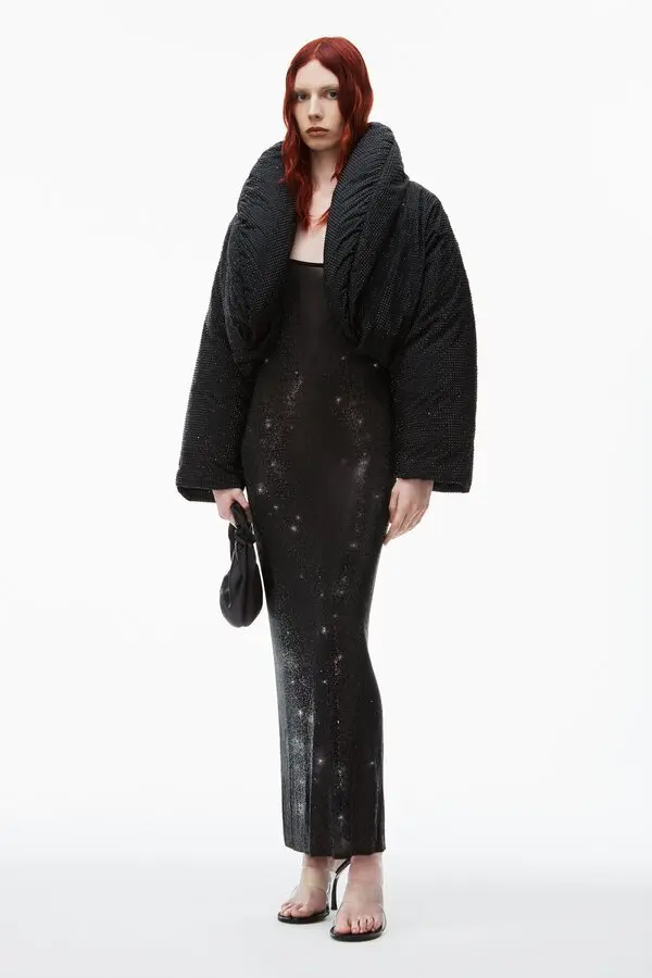 Alexander Wang Straight-neck Sequined Gown