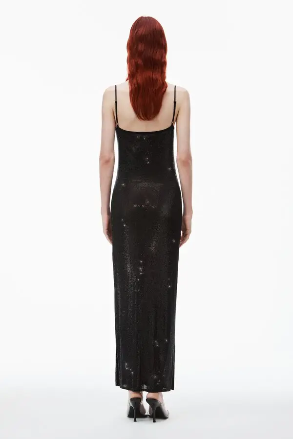 Alexander Wang Straight-neck Sequined Gown