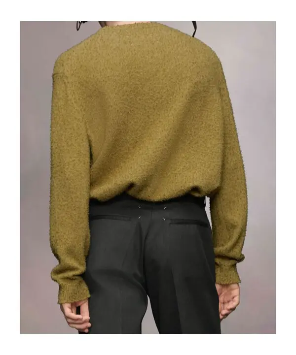 MAISON MARGIELA Textured Knit Sweater - Light Green