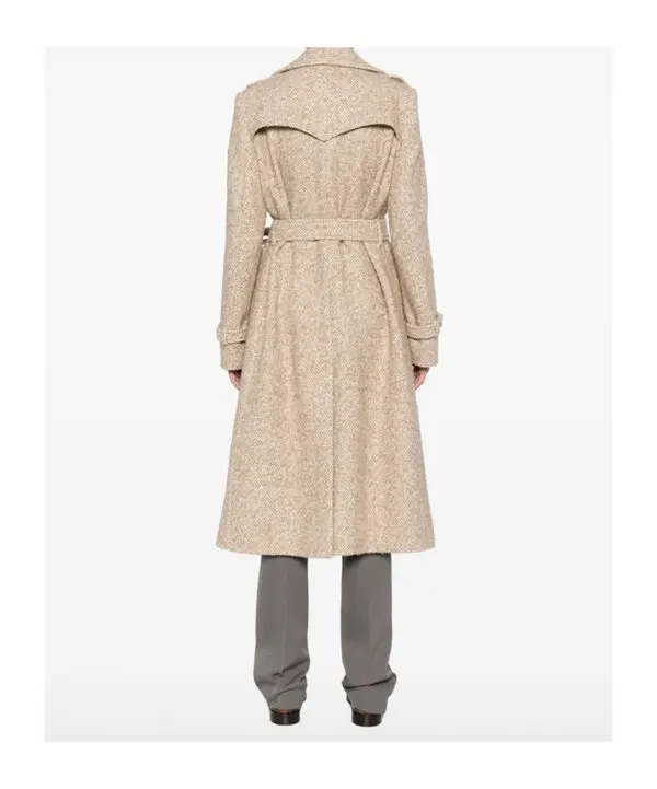 Tagliatore Belted Herringbone-pattern Coat
