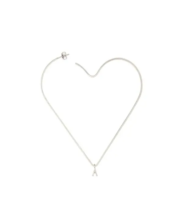 Ami X Alan Crocetti Heart-motif Single Earring - White