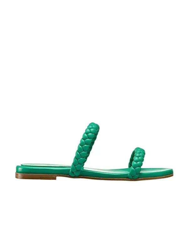 GIANVITO ROSSI Braided Strap Flat Sandals