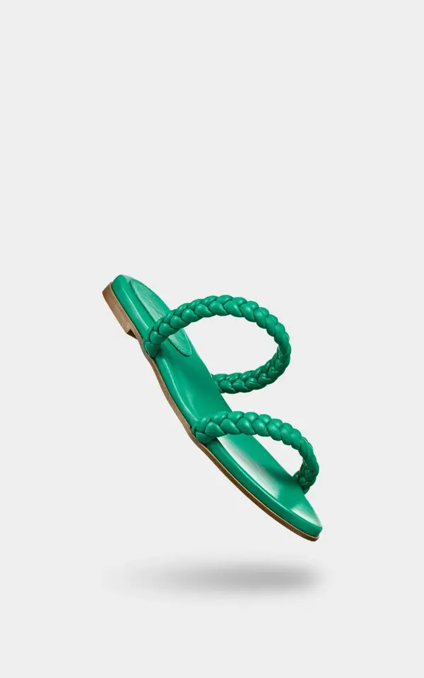 GIANVITO ROSSI Braided Strap Flat Sandals