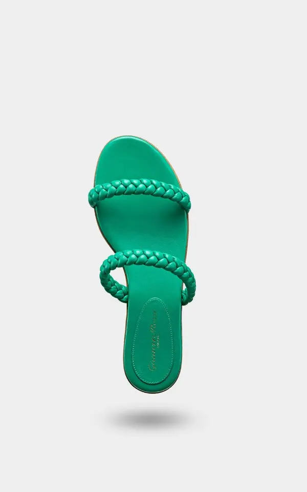 GIANVITO ROSSI Braided Strap Flat Sandals