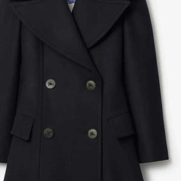 Burberry Double-breasted Tailored Coat - Navy