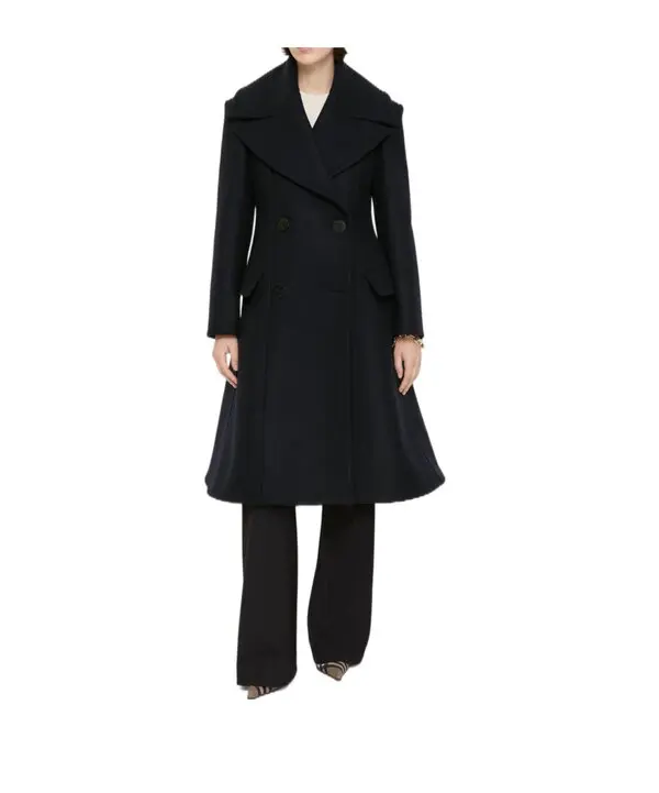 Burberry Double-breasted Tailored Coat - Navy