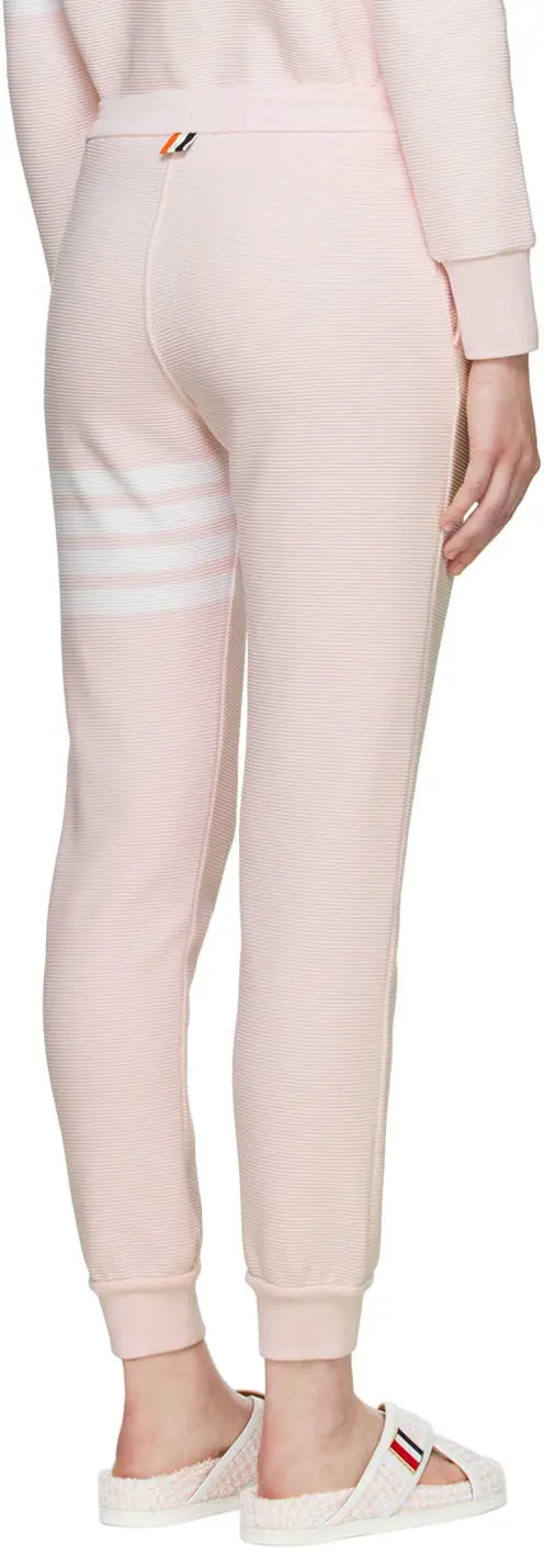 Thom Browne 4-bar Drawstring Sweatpants - Light Pink