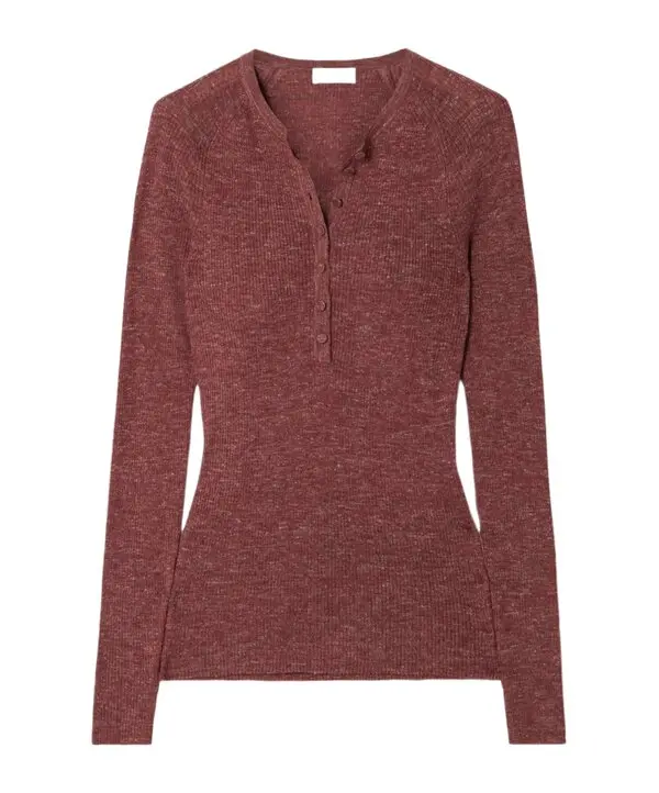 Gabriela Hearst Ribbed Long-sleeve Sweater - Red