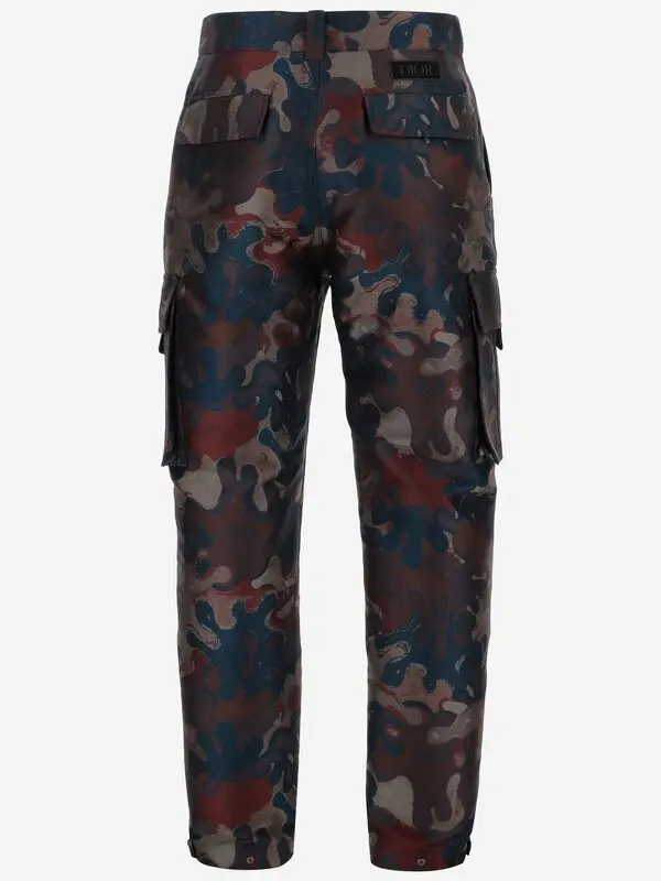 Dior Camouflage Print Cargo Trousers