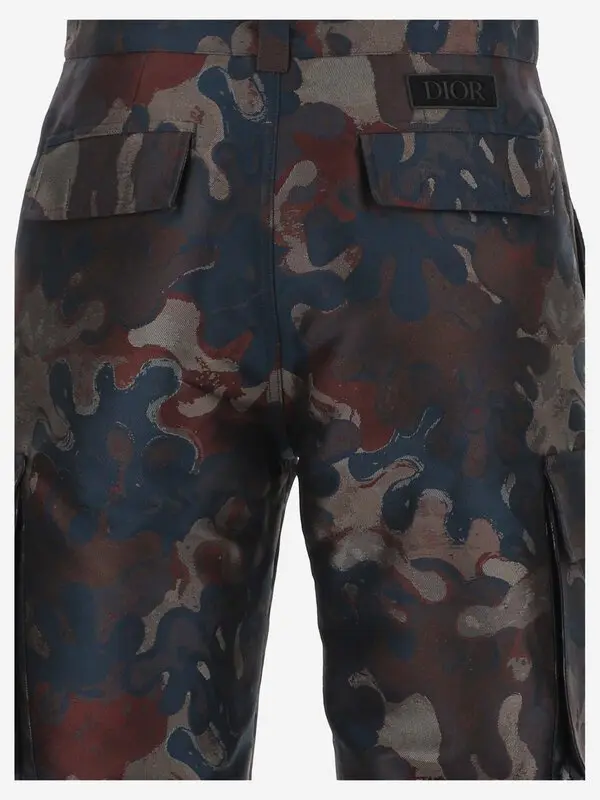 Dior Camouflage Print Cargo Trousers