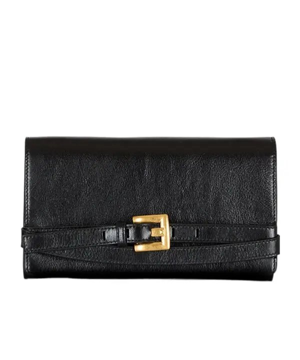 Balmain Shuffle Chain Crinkled Effect Wallet - Black
