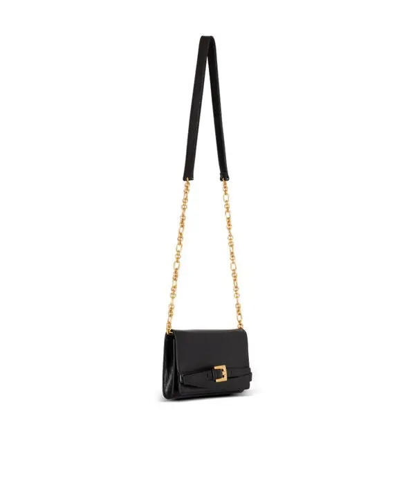 Balmain Shuffle Chain Crinkled Effect Wallet - Black