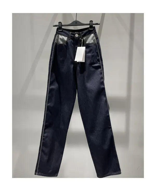 We11Done Navy Blue Straight Jeans
