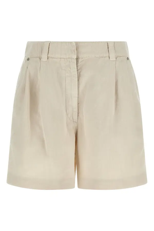 Brunello Cucinelli Monili-detailed Baggy Shorts - Beige