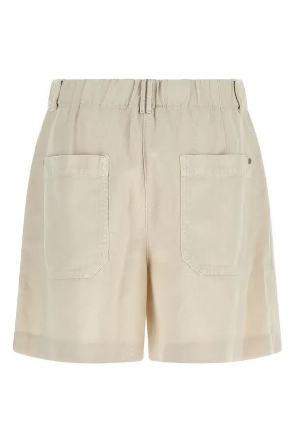 Brunello Cucinelli Monili Detailed Baggy Shorts - Beige