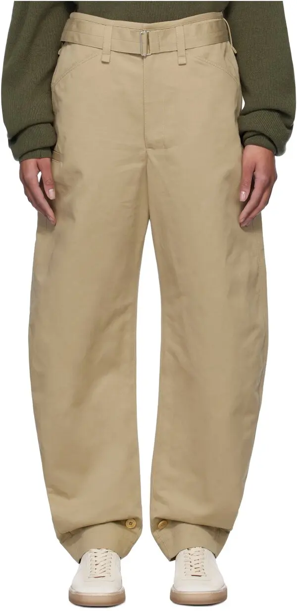 LEMAIRE Belted Tapered Leg Trousers