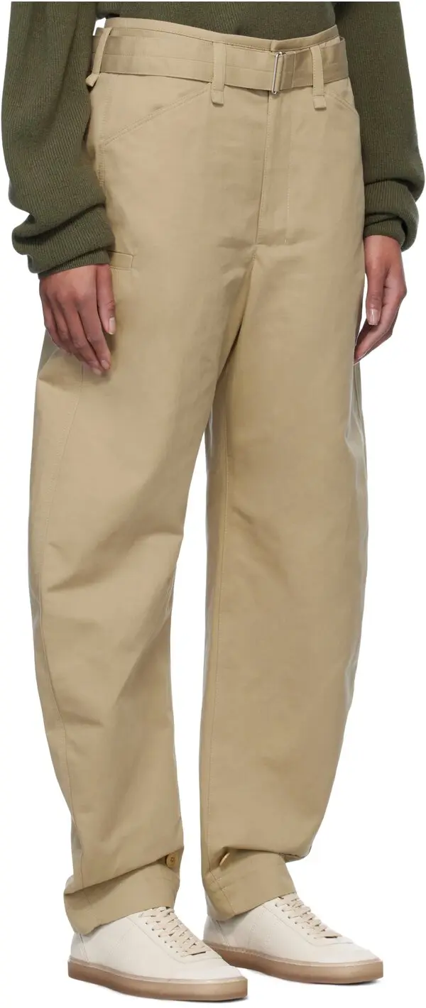LEMAIRE Belted Tapered Leg Trousers