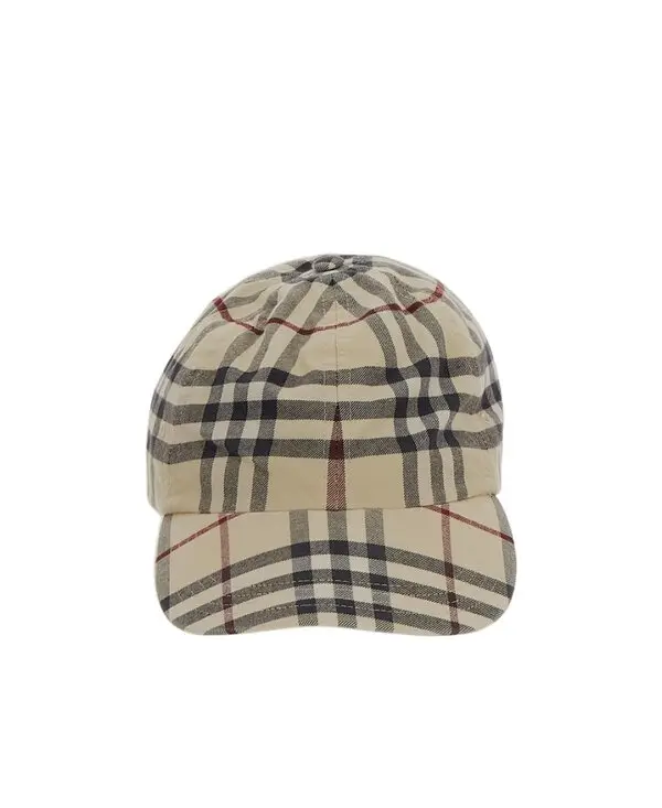 Burberry Checked Curved-peak Baseball Cap - Nude