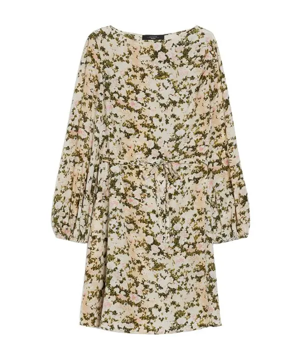 Max Mara Silk Crepe De Chine Floral Dress