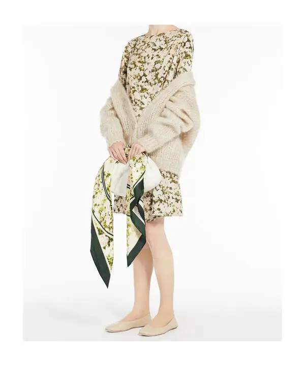 Max Mara Silk Crepe De Chine Floral Dress