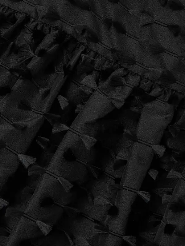 Cecilie Bahnsen Babette Fil Coupé Shell Peplum Top - Black